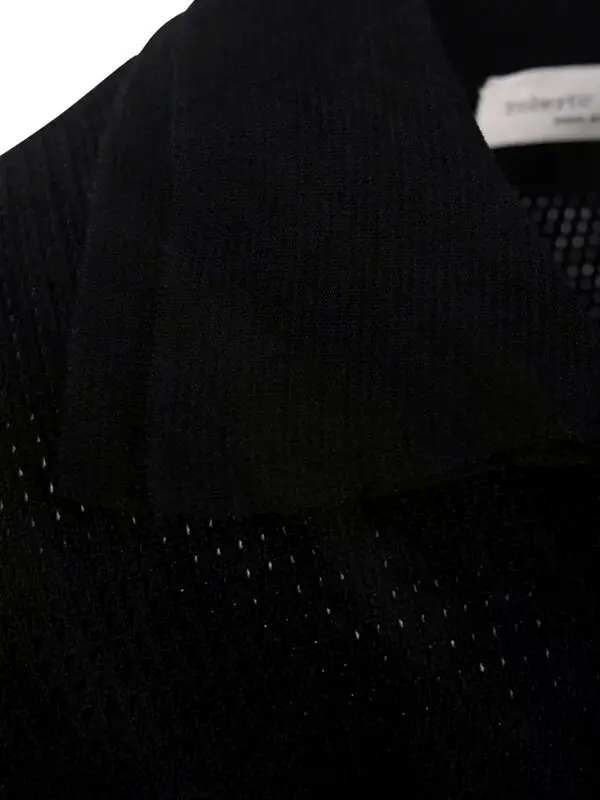 ROBERTO COLLINA Open-knit Short-sleeve T-shirt