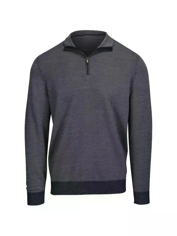 Colombo Quarter-zip Marl-effect Sweater