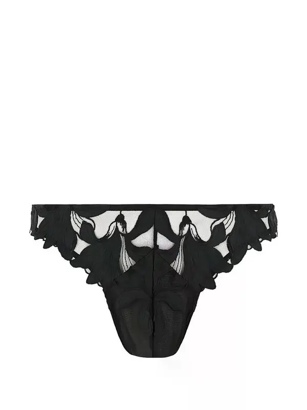 FLEUR DU MAL Lily Embroidered Thong