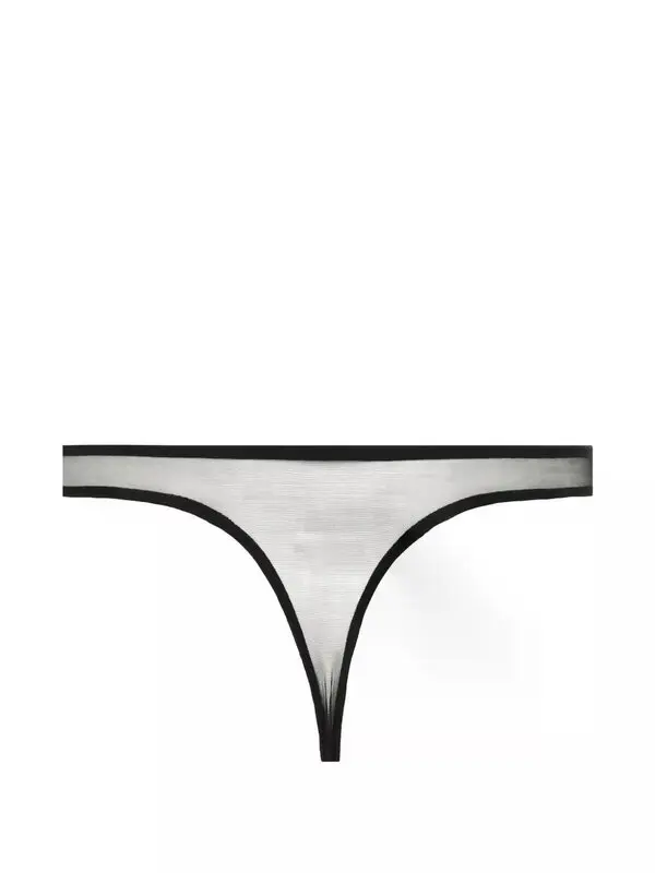 FLEUR DU MAL Lily Embroidered Thong