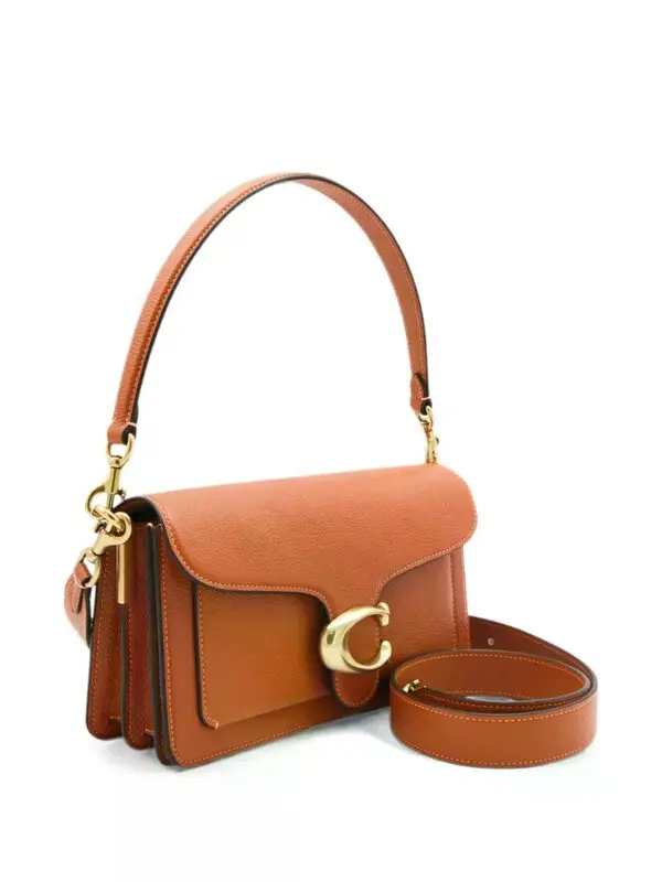 COACH Logo-plaque Leather Shoulder Bag