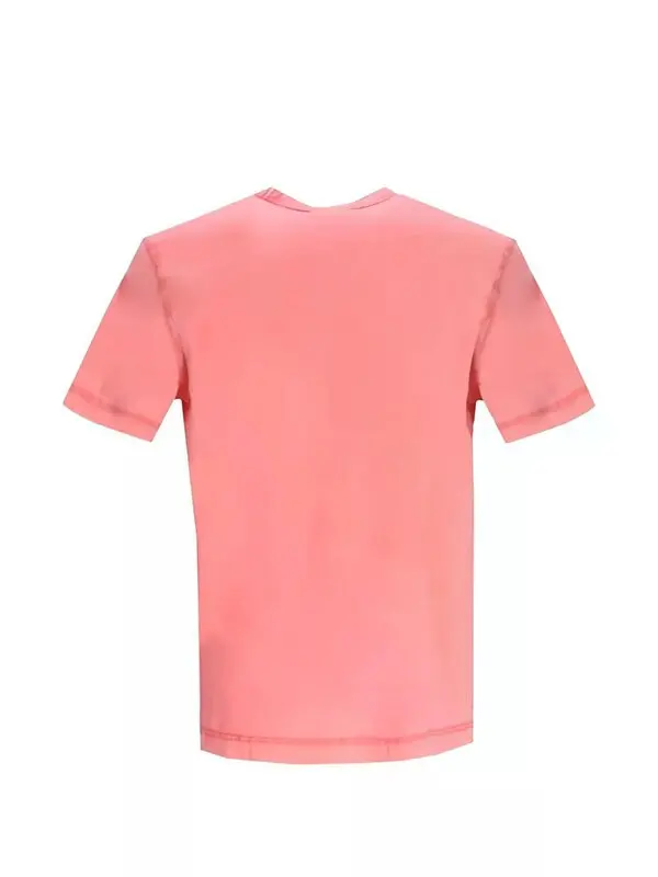 BOSS Logo-print Washed-effect T-shirt - Pink