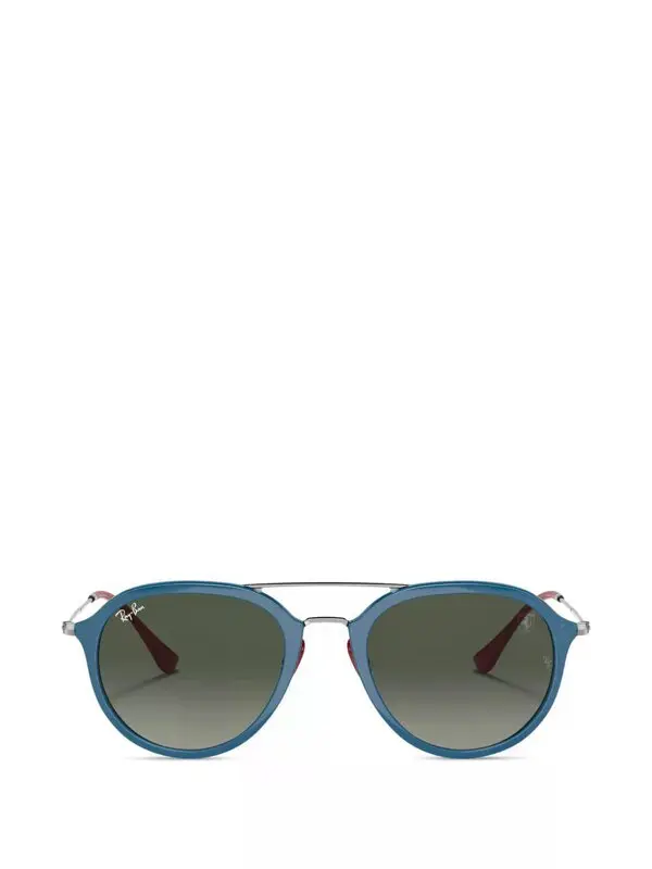 Ray-ban Scuderia Ferrari Round-frame Sunglasses - Blue