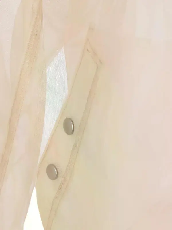 Rick Owens Beige Sheer Zip-up Jacket