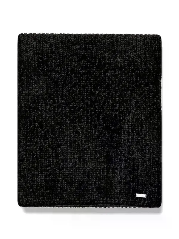 Armani Exchange Logo-plaque Chenille-knit Scarf