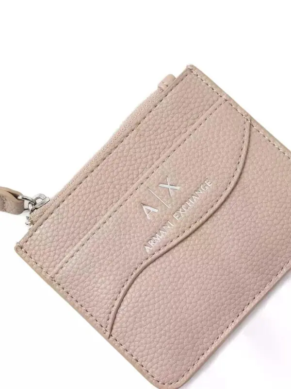 Armani Exchange Logo-plaque Pebbled-effect Cardholder