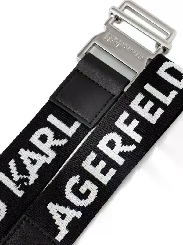 Karl Lagerfeld Logo Buckle Belt