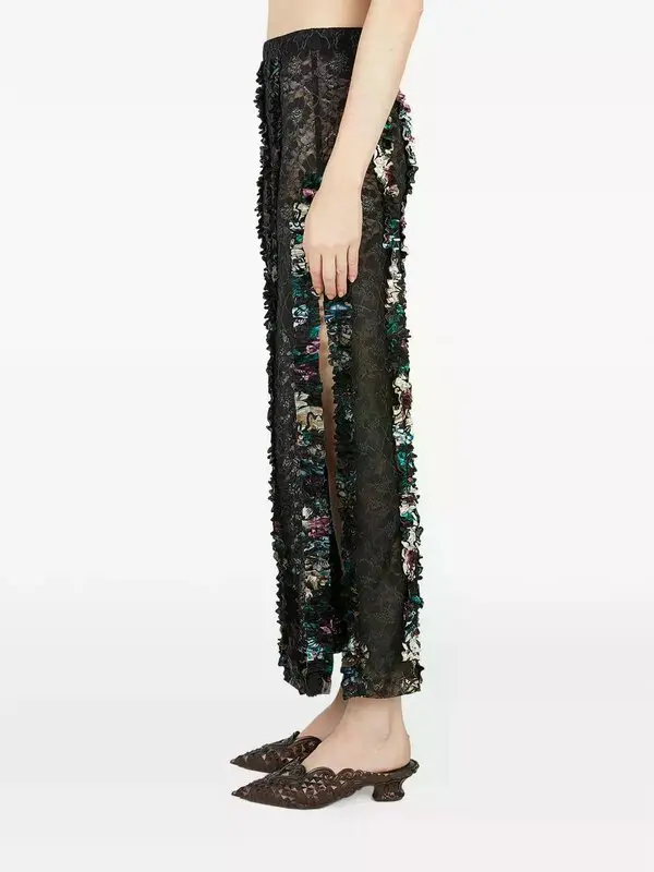 RAVE REVIEW Floral Print Lace Skirt