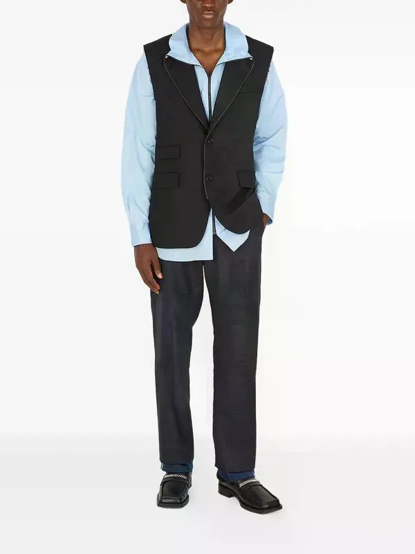 BOTTER Waistcoat With Frayed Detailing - Black