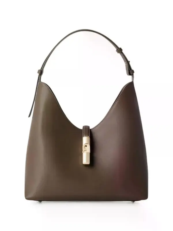 Furla Goccia Leather Tote Bag - Brown
