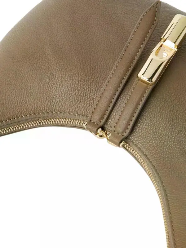 Furla Goccia Grained Leather Shoulder Bag