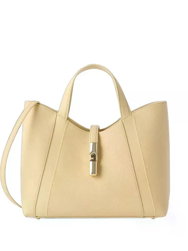 Furla Goccia Leather Tote Bag - Neutrals