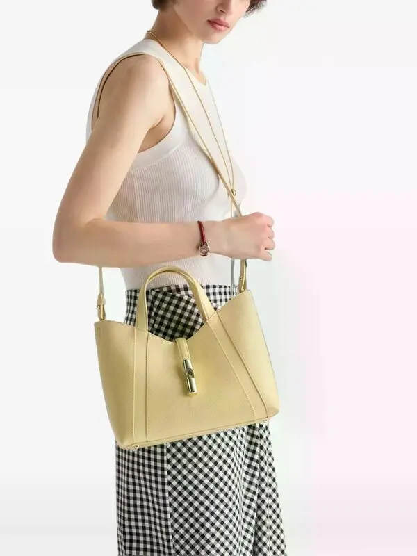Furla Goccia Leather Tote Bag - Neutrals