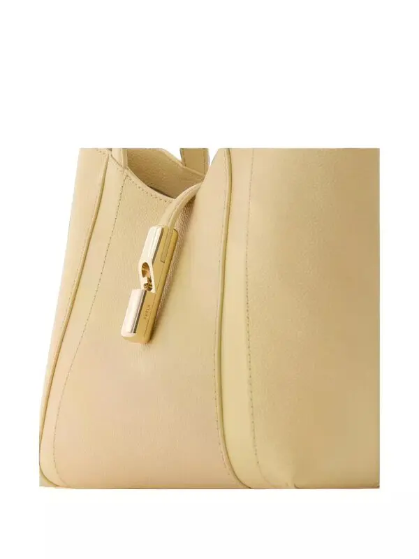 Furla Goccia Leather Tote Bag - Neutrals