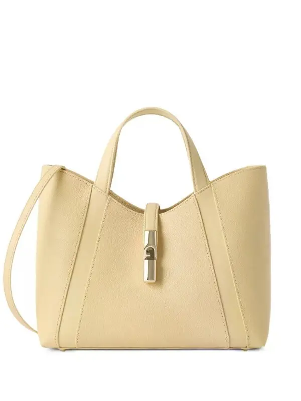 Furla Goccia Leather Tote Bag - Neutrals