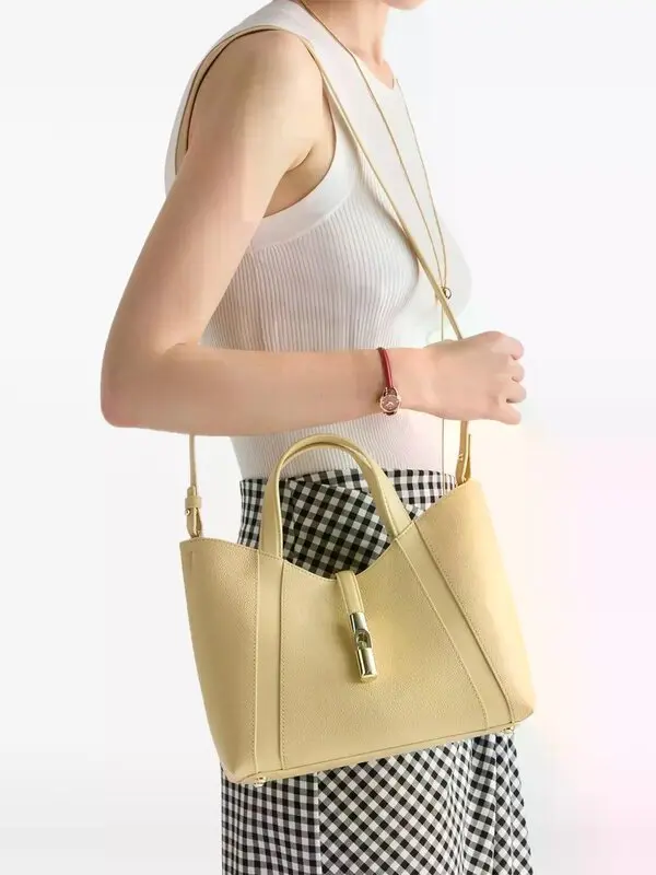 Furla Goccia Leather Tote Bag - Neutrals