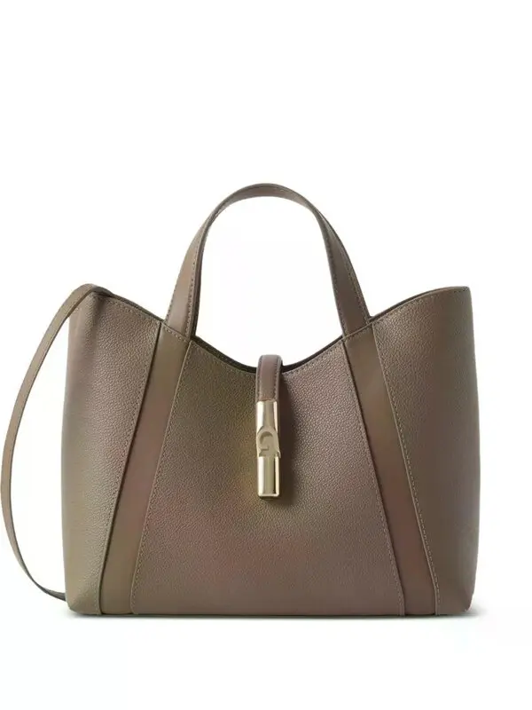 Furla Goccia Grained Leather Tote Bag