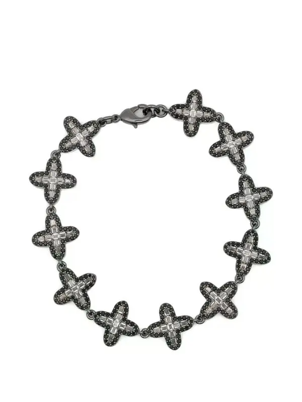 DARKAI Clover Crystal-embellished Bracelet - Black