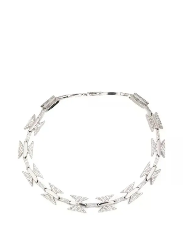 DARKAI Crystal Embellished Barbed Wire Necklace