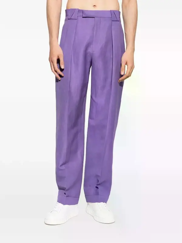 Versace Pleated Pressed-crease Trousers