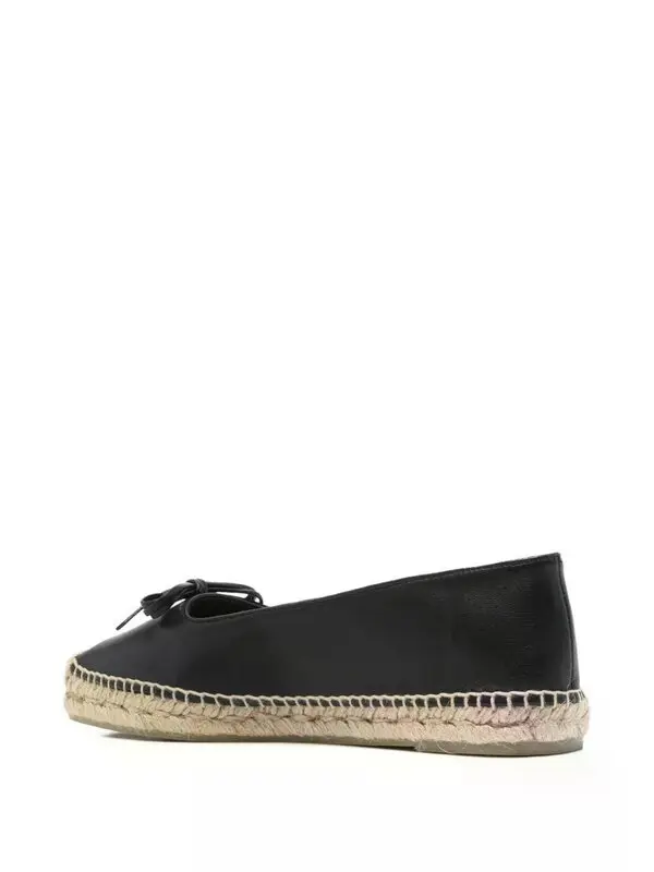 CastaÑer Bow Detail Leather Espadrilles