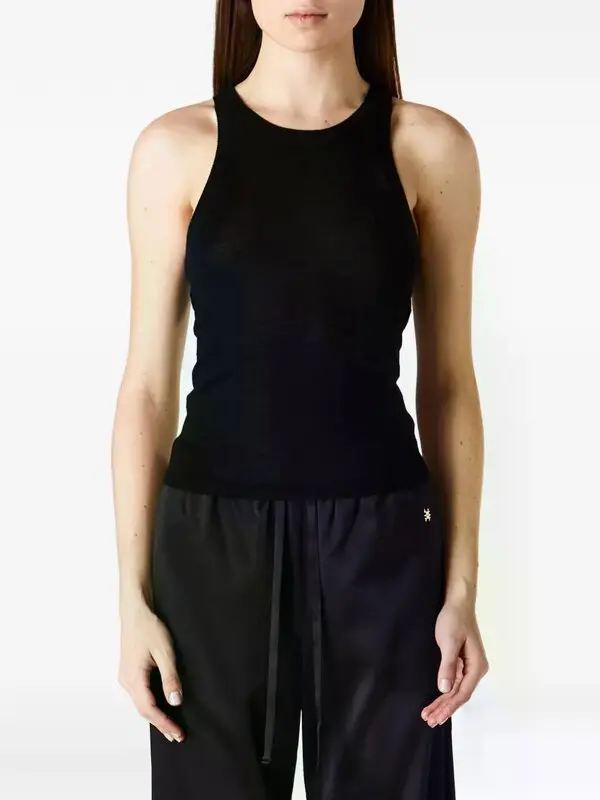 Eterne Ryder Ribbed Racerback Tank Top - Black