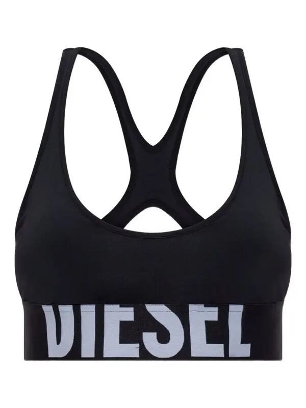 DIESEL® Logo Bralette Bra - Black
