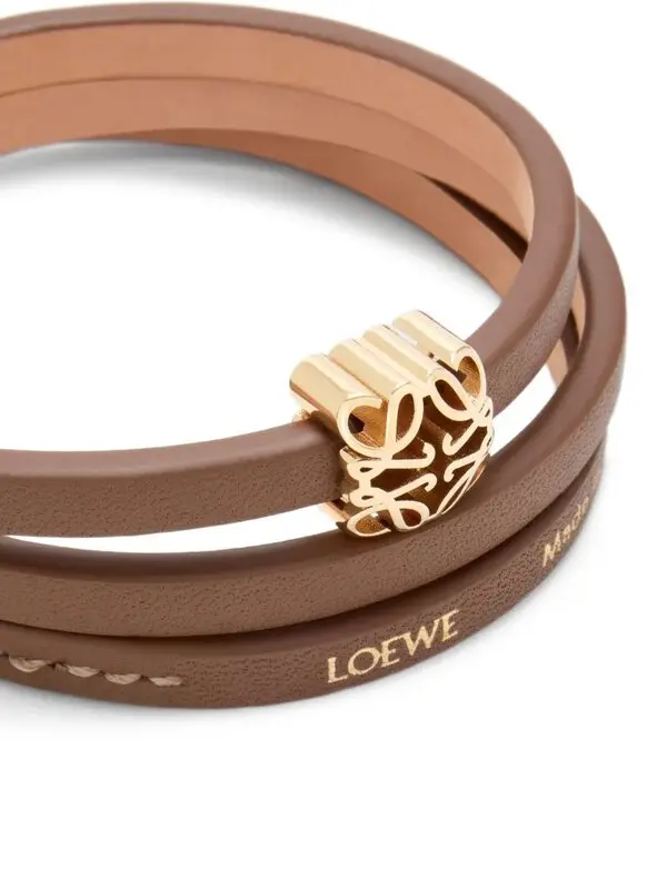 Loewe Anagram Bombe Leather Bracelet