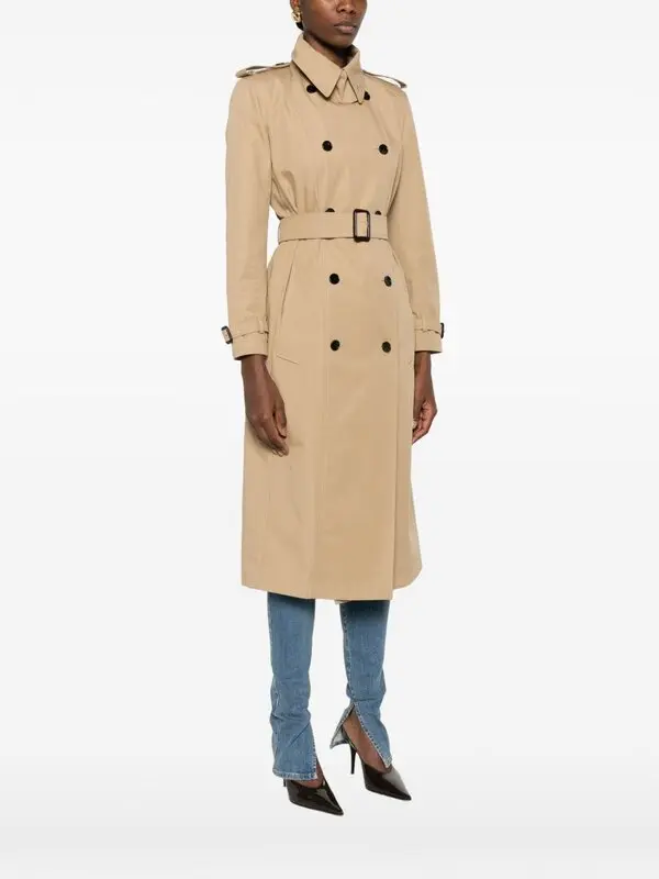 Gucci Cotton Long Trench Coat - Beige