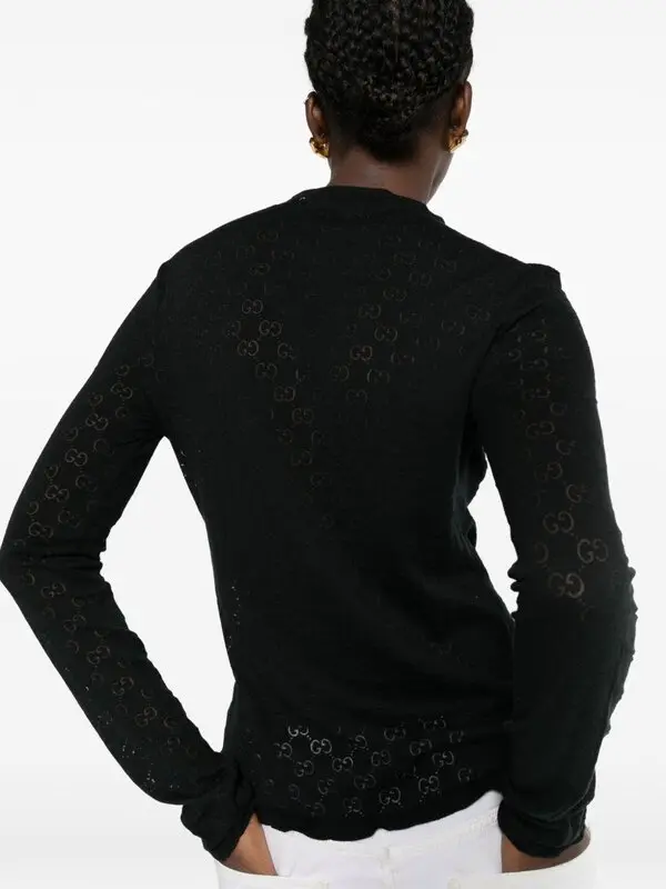 Gucci Gg Monogram Fine Knit Sweater
