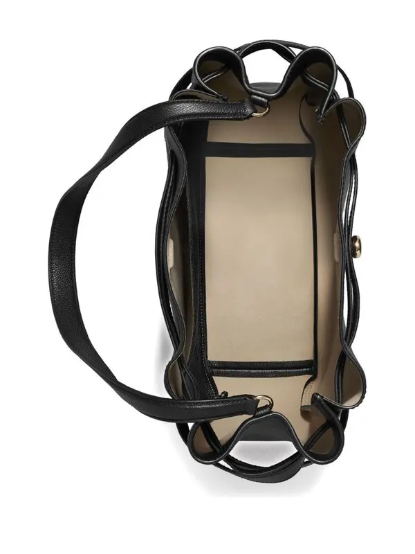 Tory Burch Romy Large Leather Bucket Bag - Black