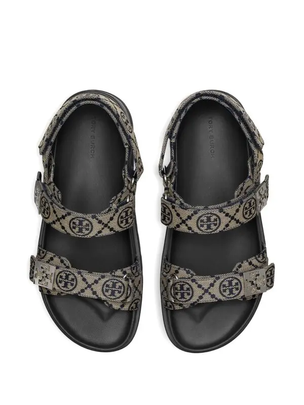 Tory Burch T Monogram Jacquard Sport Sandals - Blue