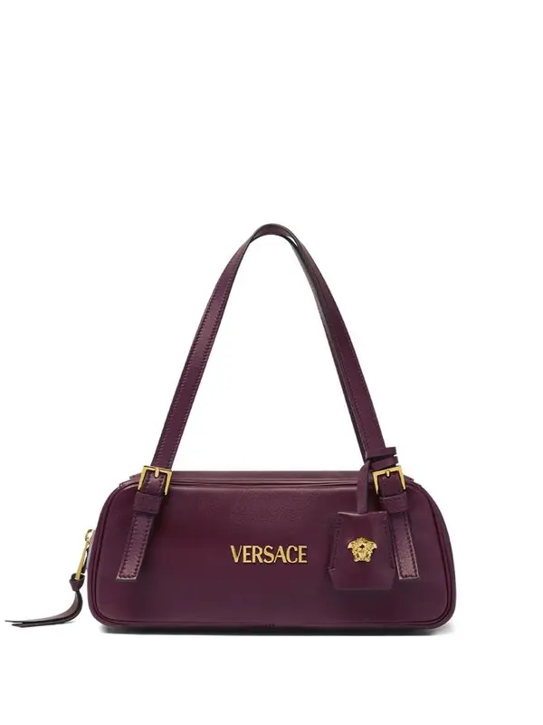 Versace Leather Bowling Bag With Medusa Charm