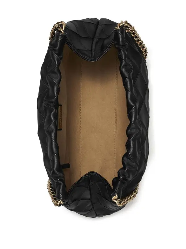 Tory Burch Fleming Leather Hobo Bag - Black