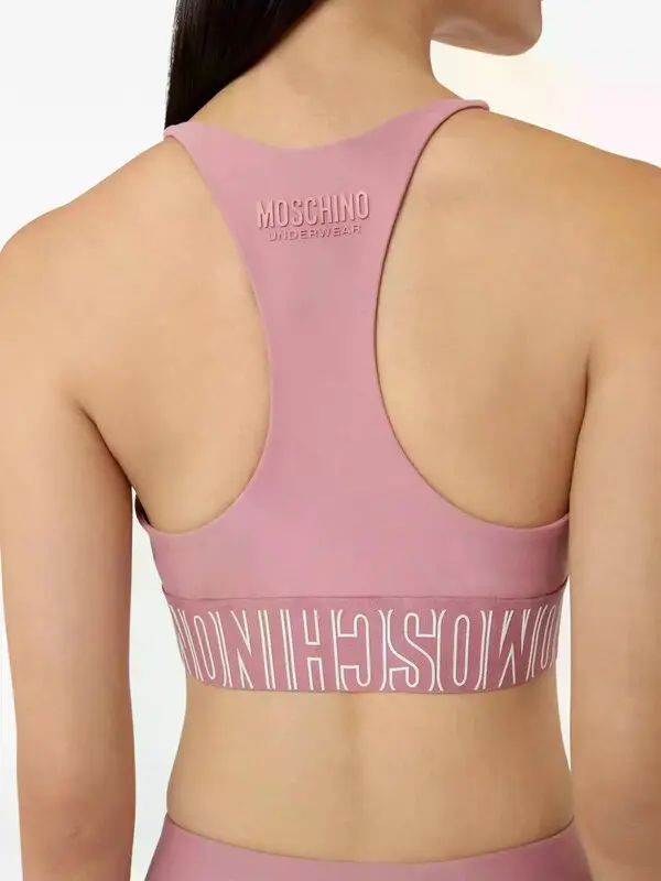 Moschino Underband Racerback Crop Top - Pink
