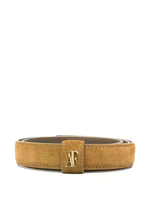 Alberta Ferretti Logo Plaque Belt - Brown