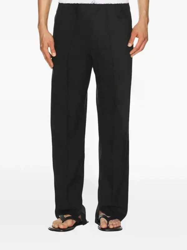 SPENCER BADU Panelled Trousers With Frayed Edges