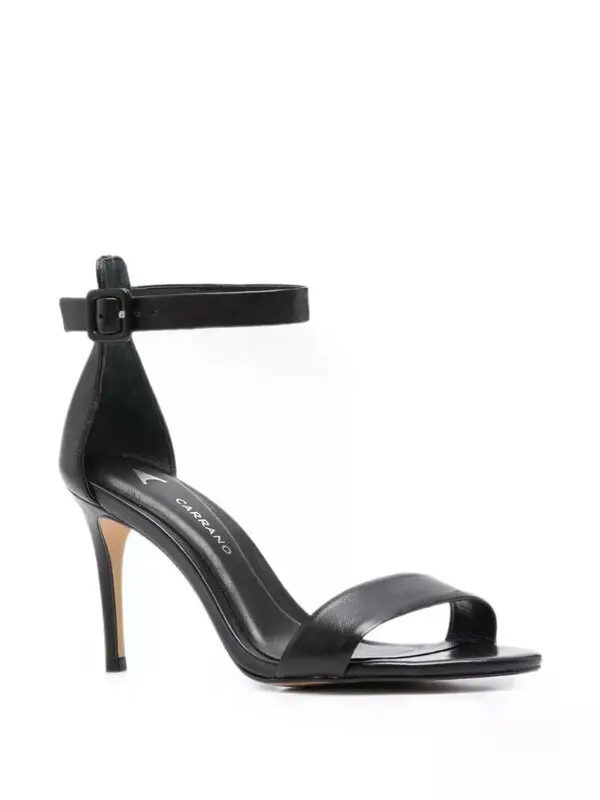 ANDREA CARRANO Buckle-fastening Ankle Strap Sandals - Black