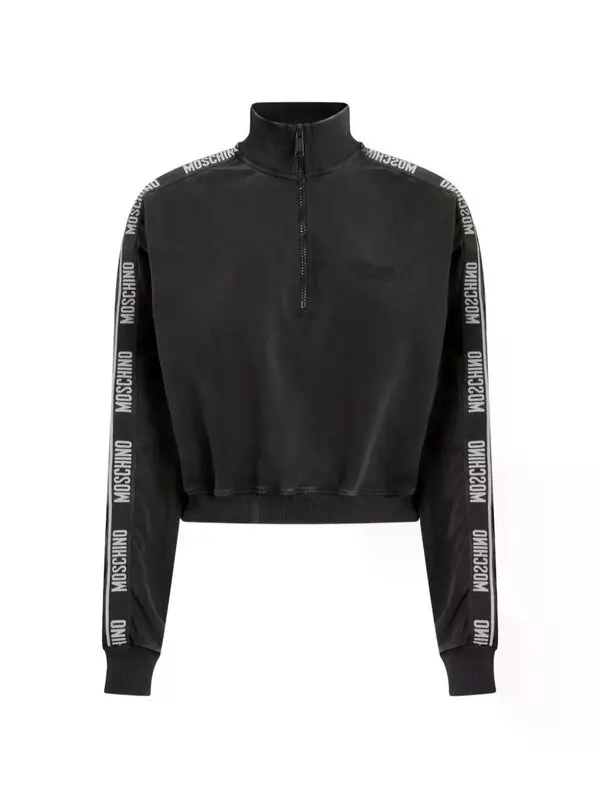 Moschino Quarter-zip Logo Tape Sweatshirt