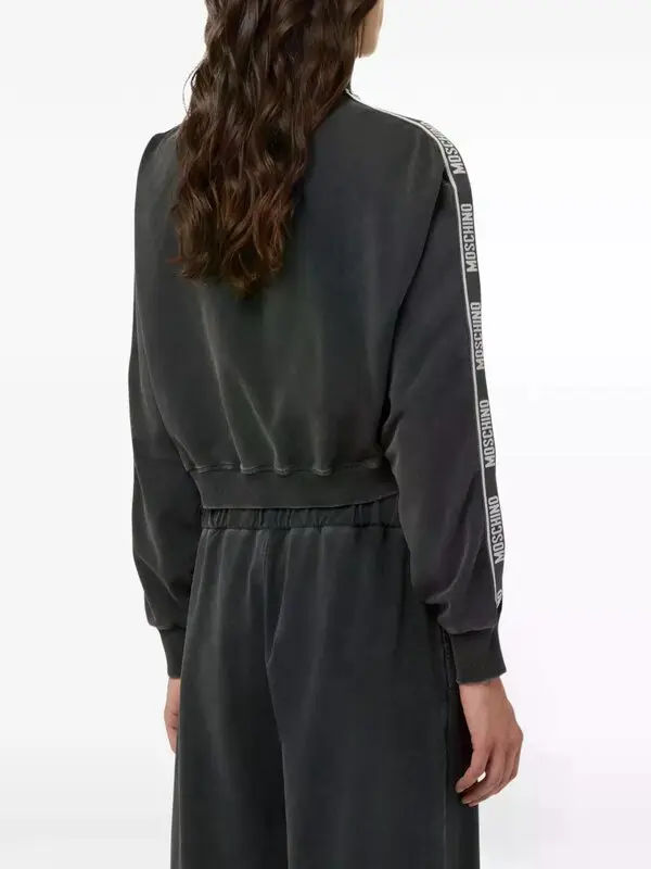 Moschino Quarter-zip Logo Tape Sweatshirt