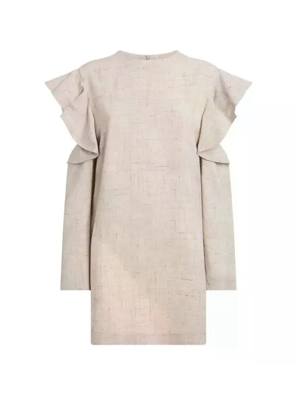 Moschino Cold-shoulder Ruffle Mini Dress