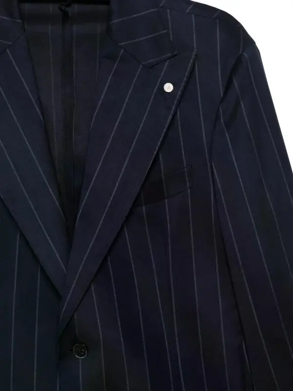 LUIGI BIANCHI MANTOVA Pinstripe-pattern Peak-lapel Blazer