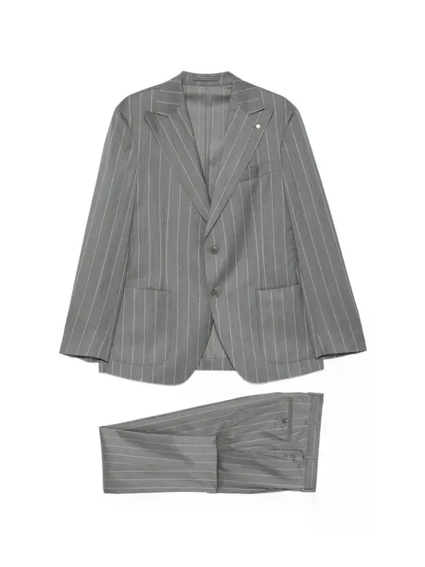 LUIGI BIANCHI MANTOVA Pinstripe-pattern Notched-lapels Blazer