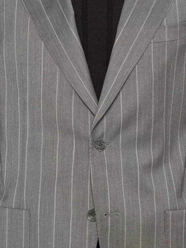 LUIGI BIANCHI MANTOVA Pinstripe-pattern Notched-lapels Blazer