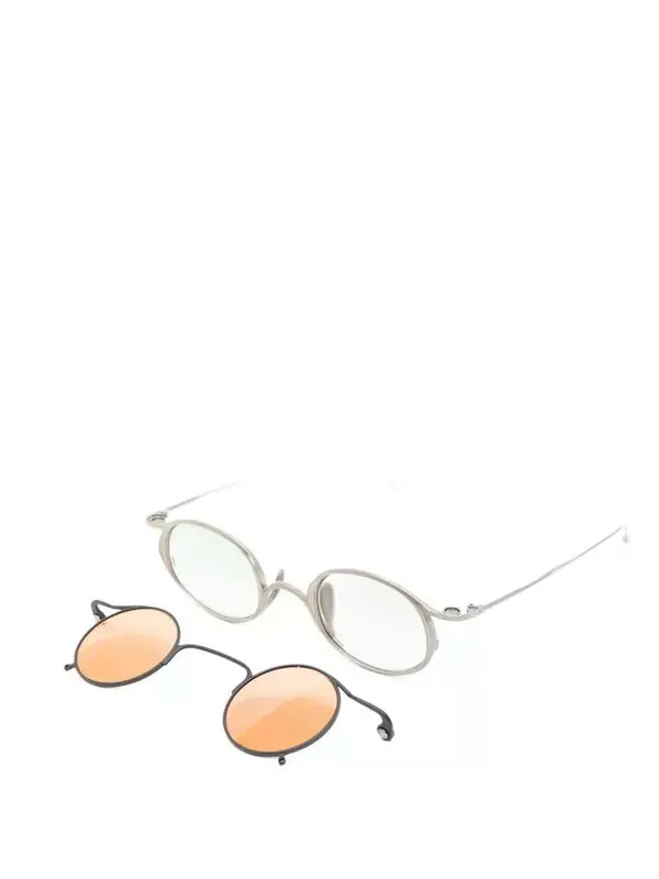 RIGARDS X Ziggy Chen Round-frame Clip-on Glasses - Silver