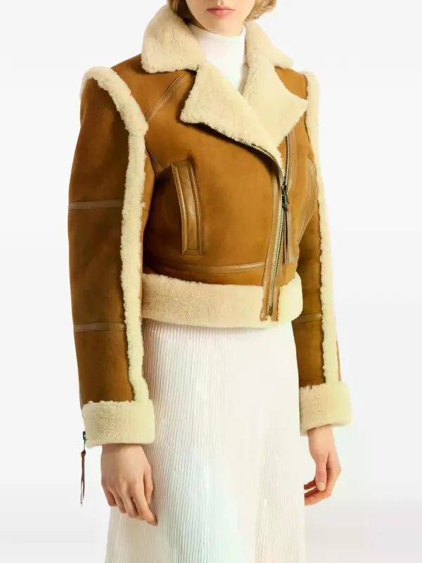 Balmain Shearling Biker Jacket