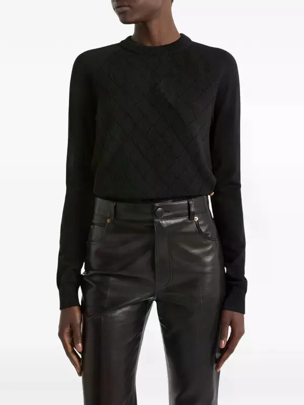 Balmain Quilted Knit Jumper