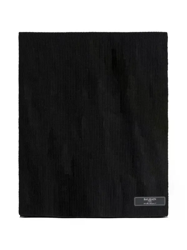 Balmain Paris Wool Scarf - Black