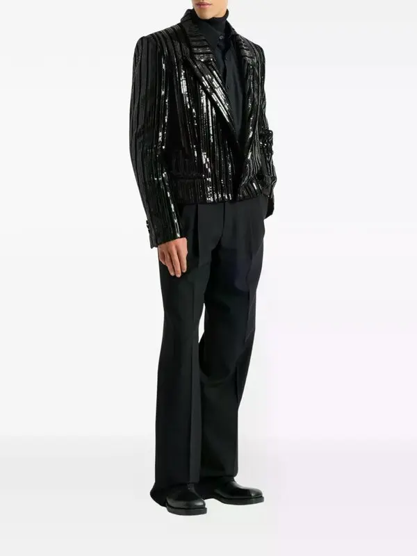 Balmain Cropped Sequin Velvet Jacket
