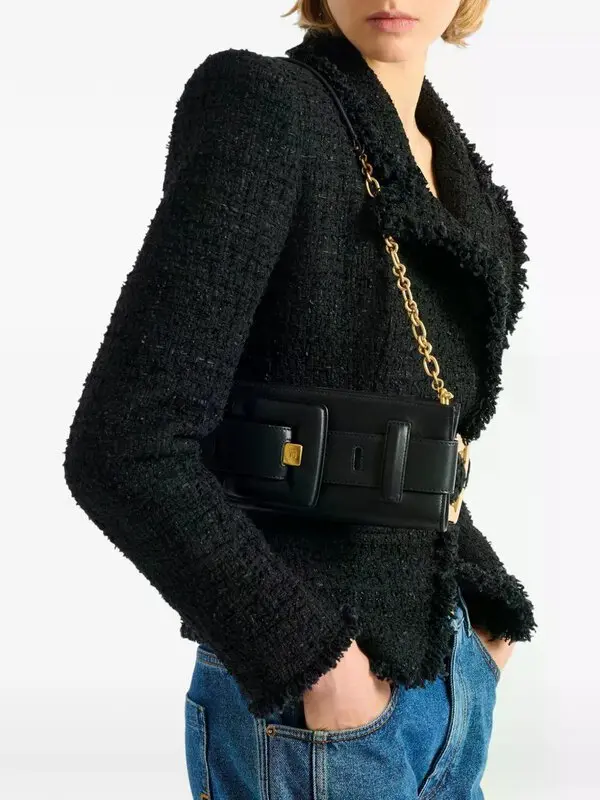 Balmain Anthem Smooth Leather Clutch